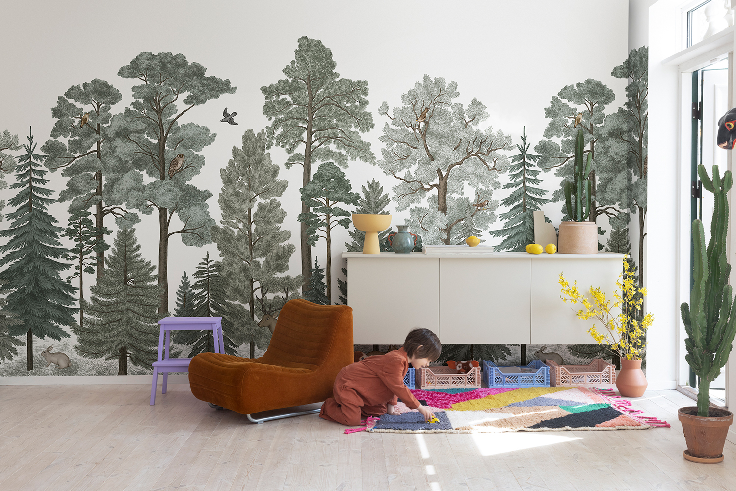 Rebel Walls Papier peint panoramique Scandinavian Bellewood - Animal-6929.1