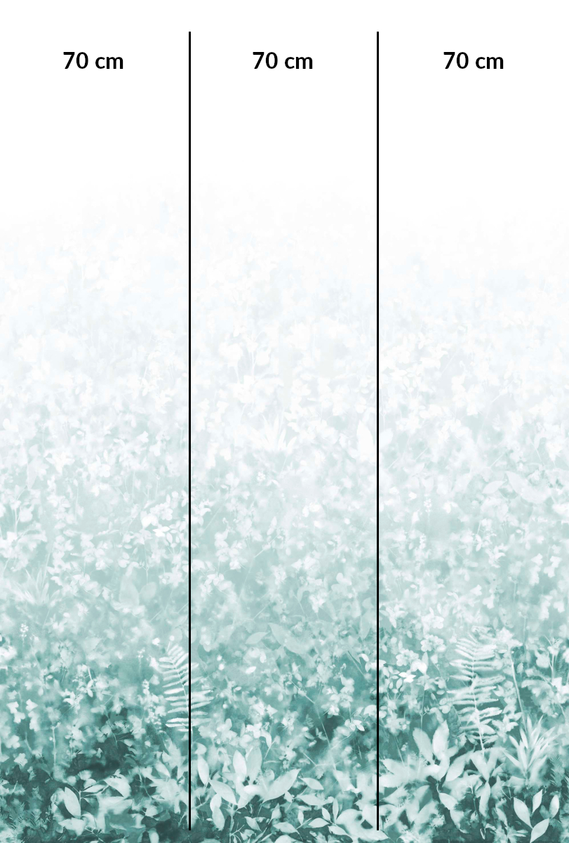 Wandbild Folia von Paint & Paper Library - Teal-7065.1