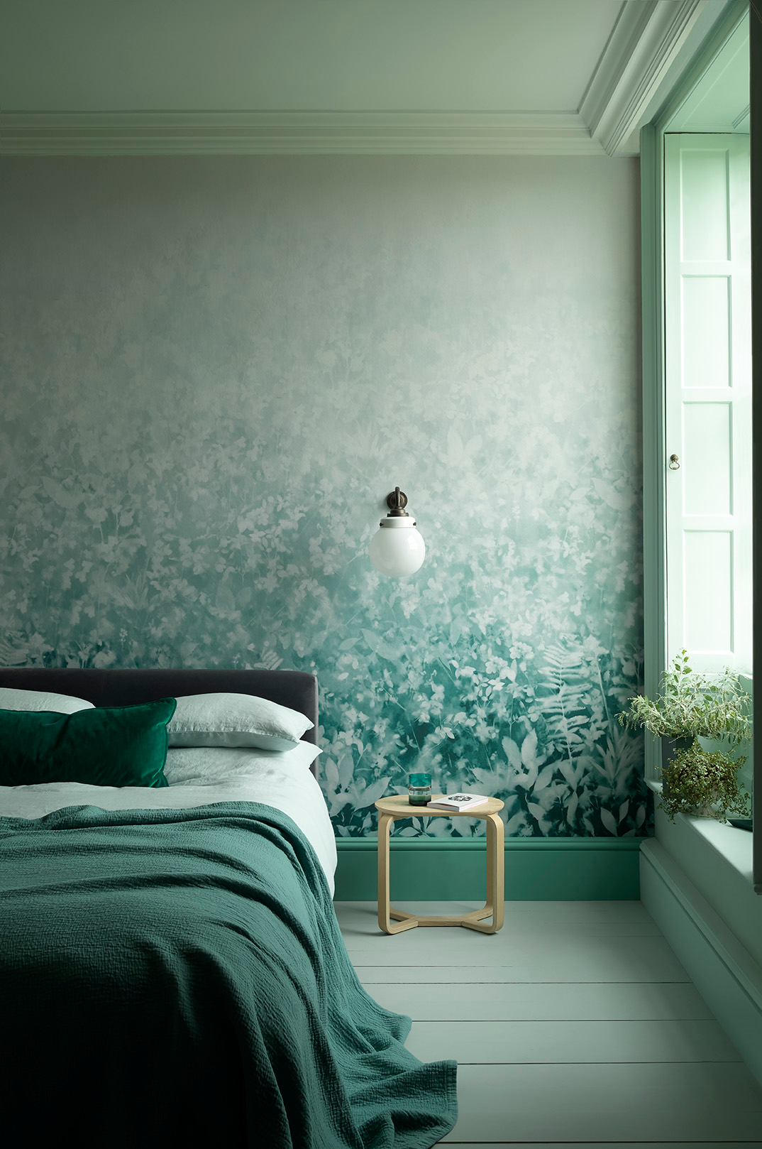 Wandbild Folia von Paint & Paper Library - Teal-7065.1