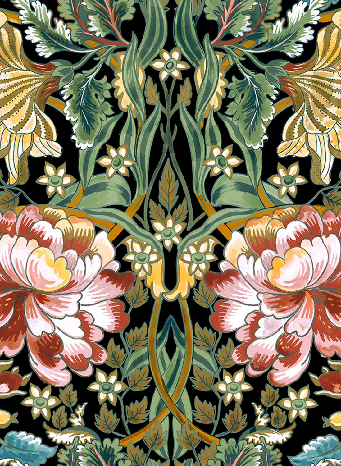 Coordonne Tapete Belle-Epoque - Black-9523.3