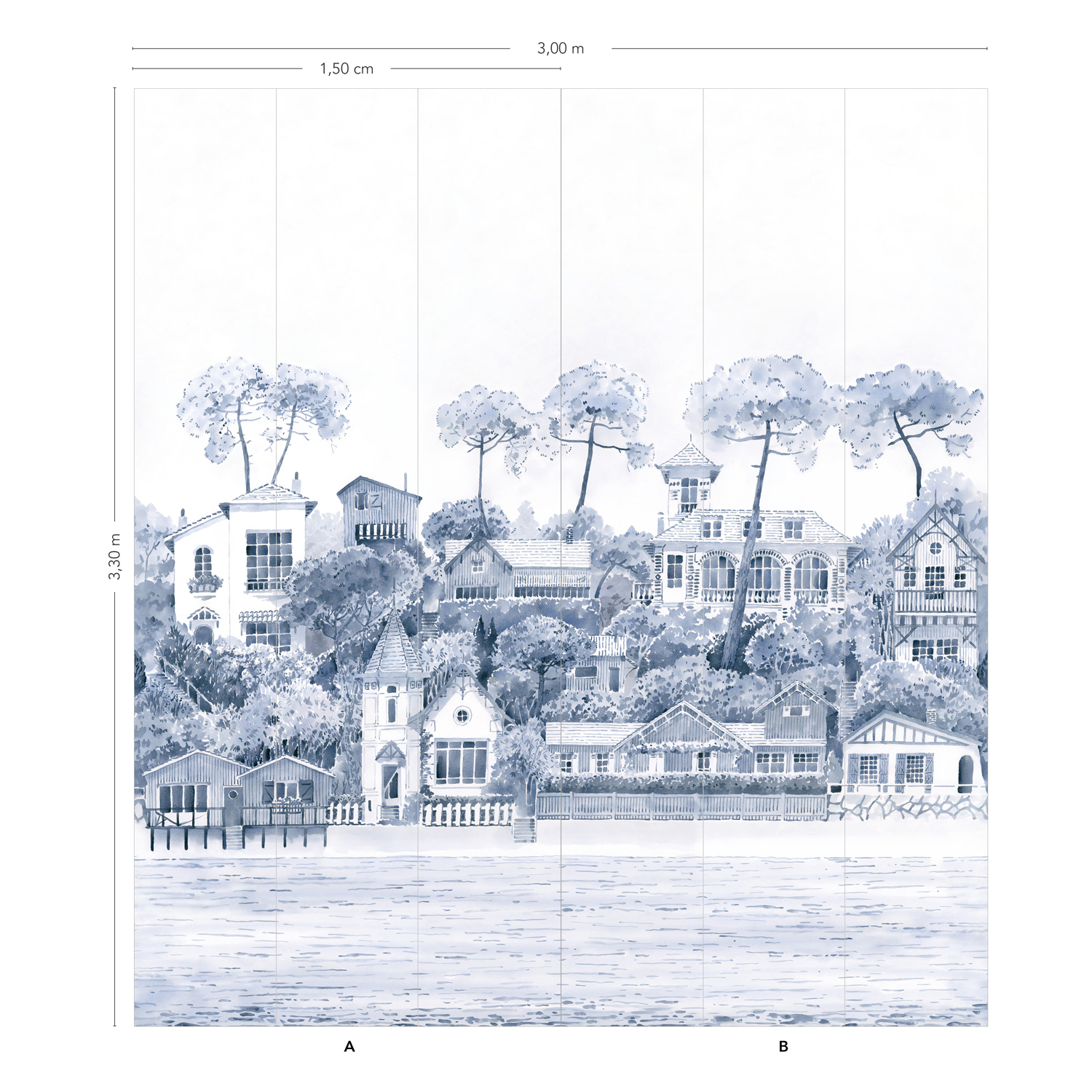 Isidore Leroy Wandbild Front de Mer Bleu-9608