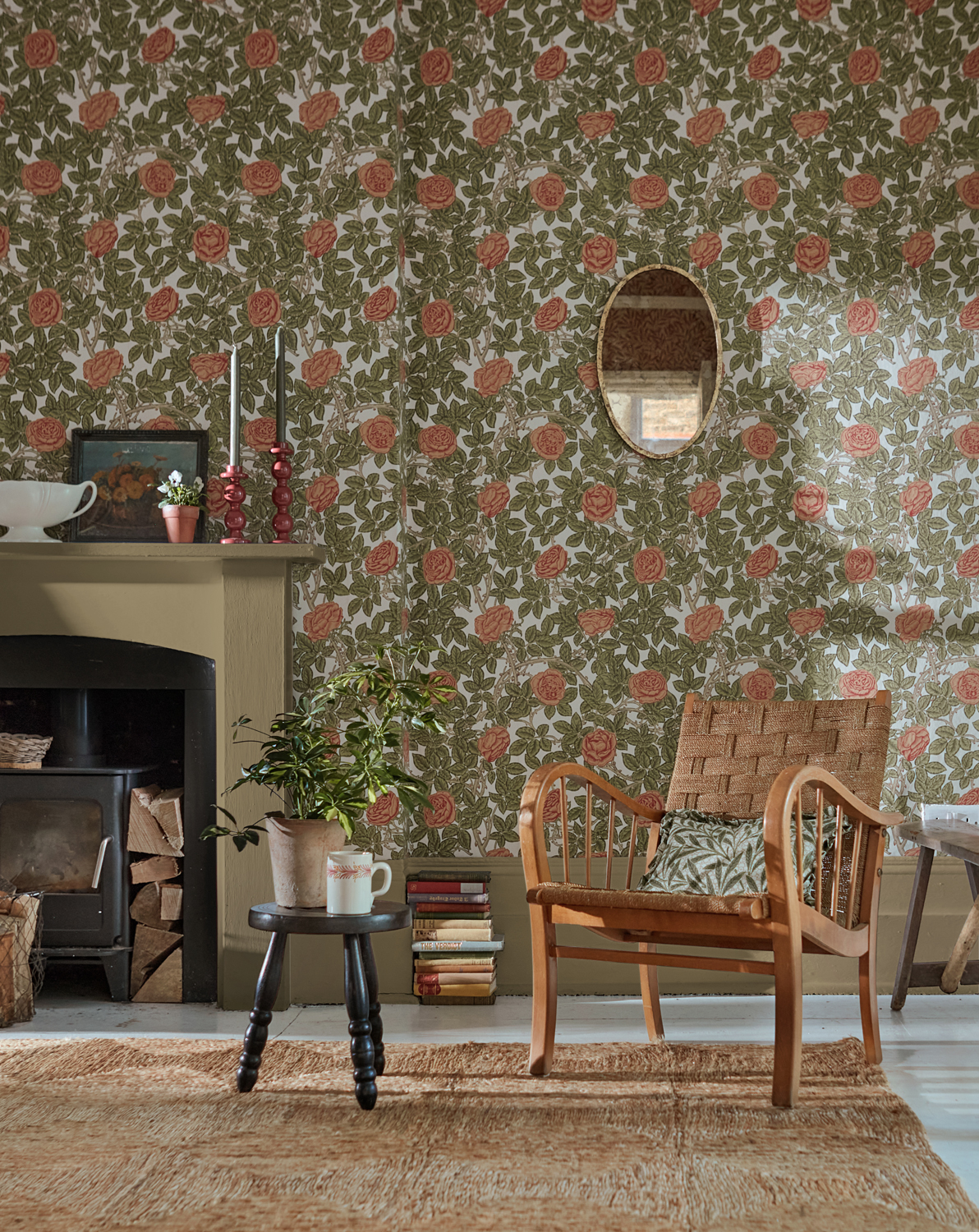 Morris & Co Wallpaper Rambling Rose-9810